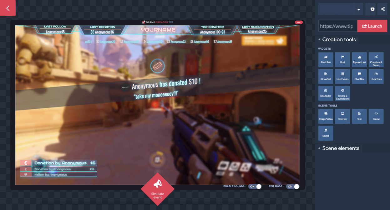 TipeeeStream - Collect Tips while you're streaming