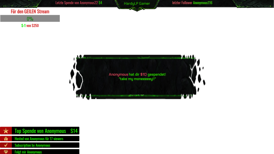 Tipeeestream Overlay